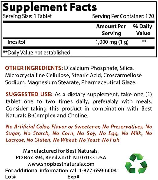 Buy Inositol Supplement 100 Mg 20% Off - Reed Naturals, Kenya